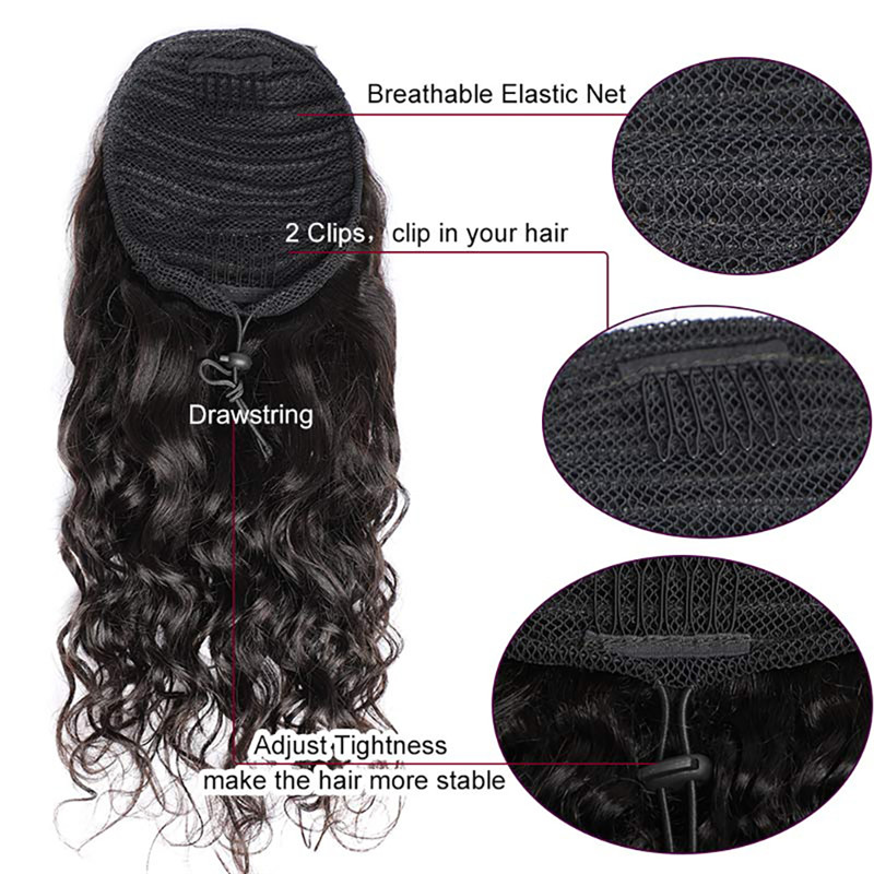 Drawstring Ponytail | Water Wave | Hair Extension - Ms Lula